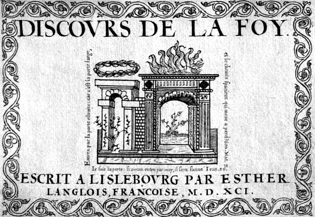 Discours de la Foy, 1591 – Esther Inglis (c1570-1624): Calligrapher ...